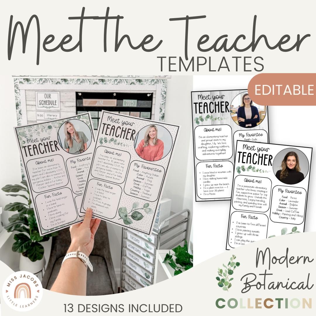 Meet the Teacher Template, Editable Back to School Welcome Letter ...