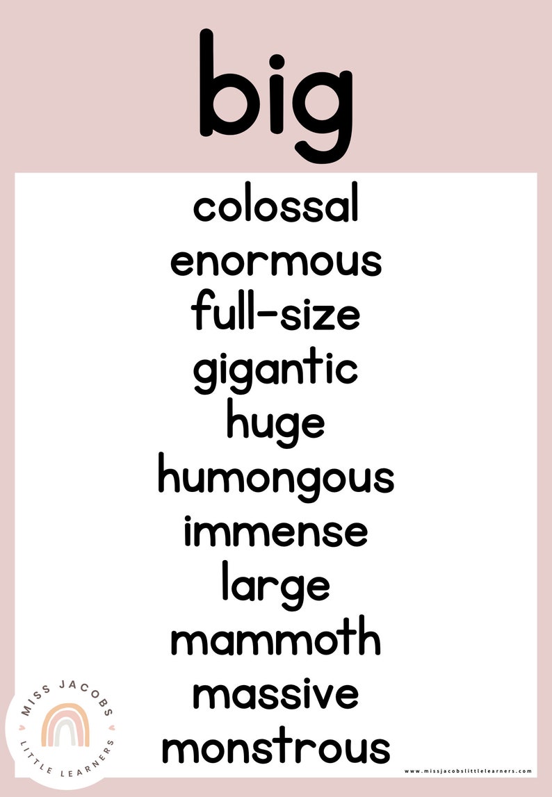 CALM COLORS Synonym Posters | English Posters | Modern Rainbow ...