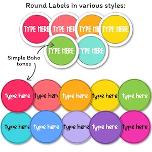 BRIGHTS Classroom Supply and Student Name Labels | Editable - Etsy
