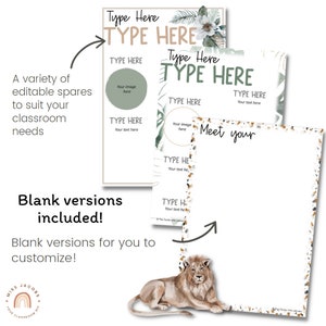 Meet the Teacher | MODERN JUNGLE | Editable Classroom Decor - Etsy