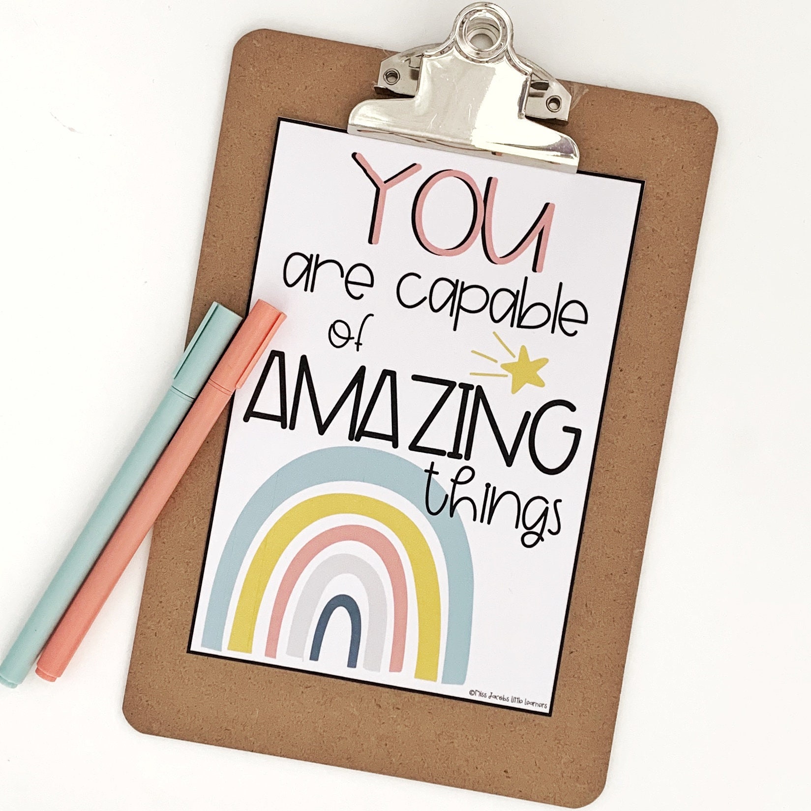 MODERN RAINBOW Classroom Decor Bundle Editable Calm Colors | Etsy