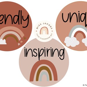 Boho Affirmation Station, Earthy Rainbow Affirmation Cards Printable ...