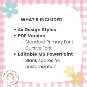 Student Name Tags & Goals Desk Plates | Daisy Gingham Pastels Classroom ...