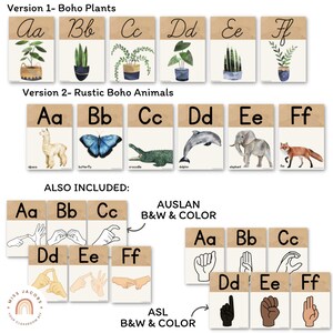 Modern Boho Plants Alphabet Posters | Rustic Boho Classroom Decor ...