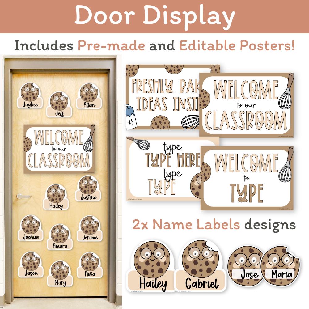 Smart Cookie Classroom Decor Bundle, 5 Sets Editable Neutral Theme ...