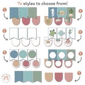 Bunting and Display Banners Cute Sea Life Classroom Decor Editable - Etsy