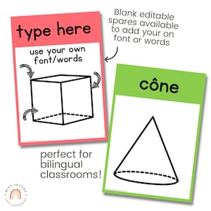 3D Objects / 3D Shapes Posters | RAINBOW BRIGHTS Classroom Decor - Etsy