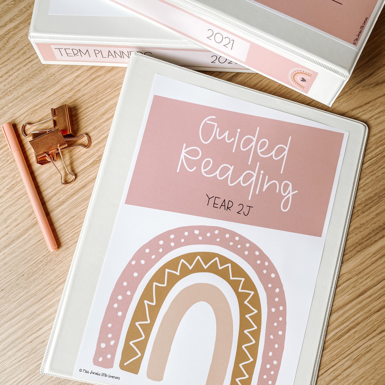 BOHO RAINBOW Binder Covers and Spines Editable Neutral - Etsy