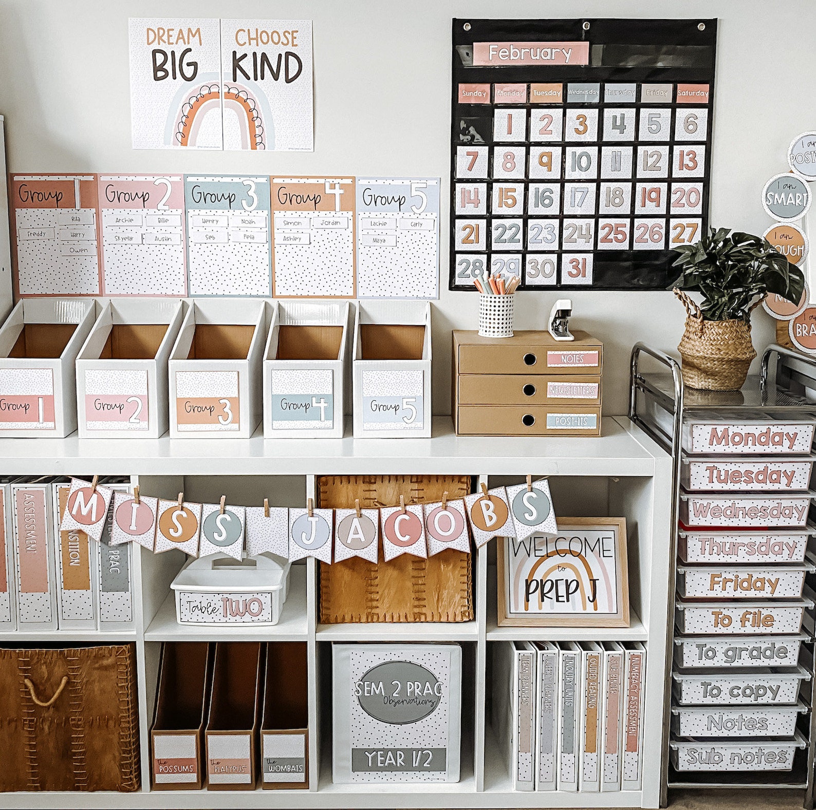 SPOTTY BOHO Classroom Decor Bundle Boho Classroom - Etsy