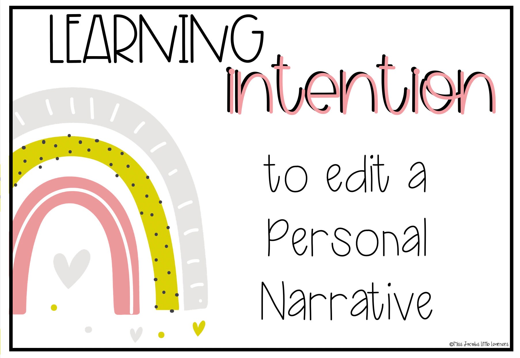 MODERN RAINBOW Learning Intention Posters | Editable | Calm Colors ...