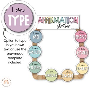 Affirmation Station PASTELS EDITABLE - Etsy