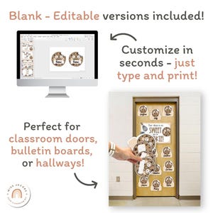 Cookie Door Display for Classroom, Editable and Printable Welcome ...