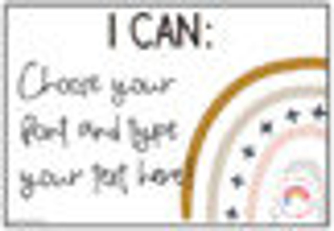 BOHO RAINBOW Learning Intentions Editable Neutral Rainbow - Etsy