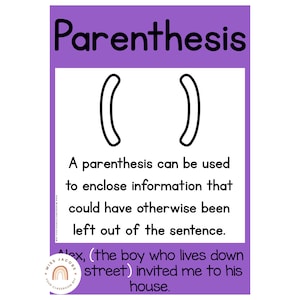 Punctuation Posters | RAINBOW BRIGHTS - Etsy