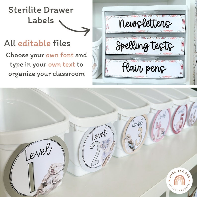 AUSTRALIANA Classroom Supply and Student Name Labels | Editable - Etsy ...