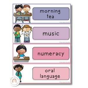 Visual Timetable | PASTELS | Editable - Etsy