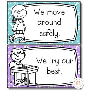 Cutesy Classroom Rules and Expectations Posters, Editable Rules for ...