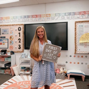 Alphabet Posters | SPOTTY PASTELS | Muted Rainbow Decor | Editable - Etsy