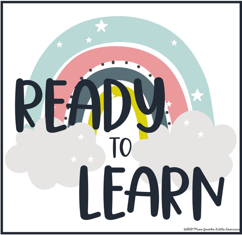 MODERN RAINBOW Behavior Chart Editable Calm Colors | Etsy