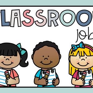 MODERN RAINBOW Classroom Jobs Display | Editable | Calm Colors ...