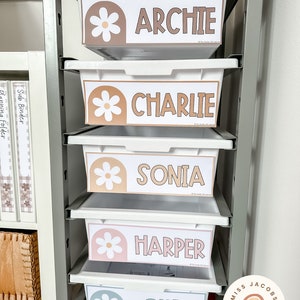Classroom Supply Labels and Student Name Tags Bundle Daisy - Etsy