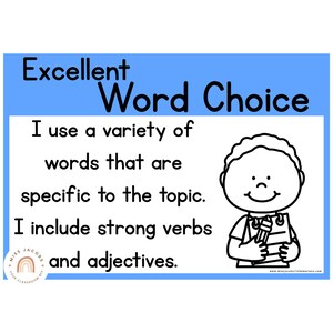 6+1 Traits of Writing Posters | RAINBOW BRIGHTS - Etsy