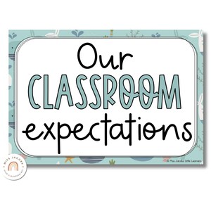 Classroom Rules Posters for Classroom Management | Cute Sea Life Decor ...
