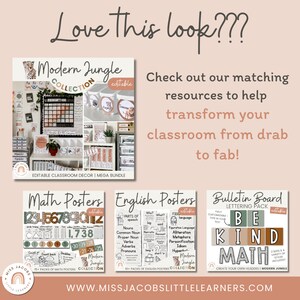Modern Jungle Growth Mindset Display | Neutral Animal Print Classroom ...