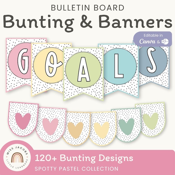 Pastel Bunting - Etsy