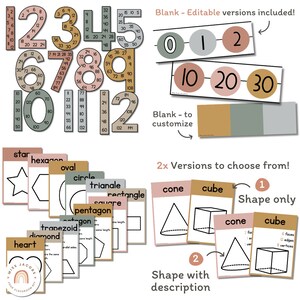 NEUTRAL Math Posters Bundle | Boho Color Palette | Neutral Classroom ...