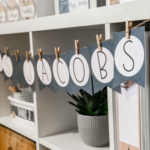 Editable Bunting & Display Banners | Modern Boho Plants Themed Decor - Etsy