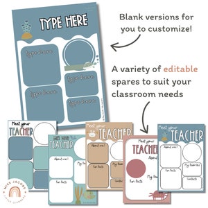 Meet the Teacher Templates | Cute Sea Life Classroom Decor | Editable ...