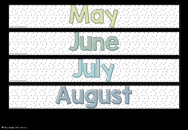 Classroom Calendar and Weather Display SPOTTY PASTELS - Etsy