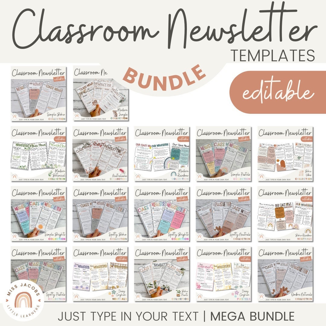 Class Newsletter Templates Mega Bundle - Etsy