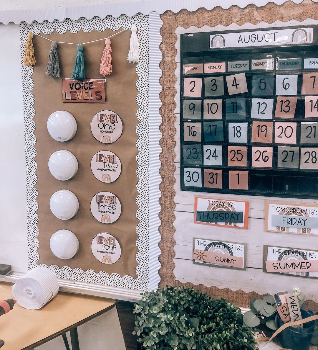 BOHO RAINBOW Classroom Calendar & Weather Display Editable - Etsy Canada