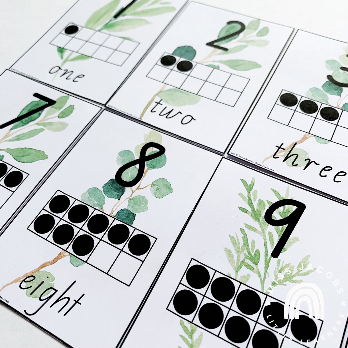 BOTANICAL Number Posters Modern Farmhouse Classroom Decor - Etsy