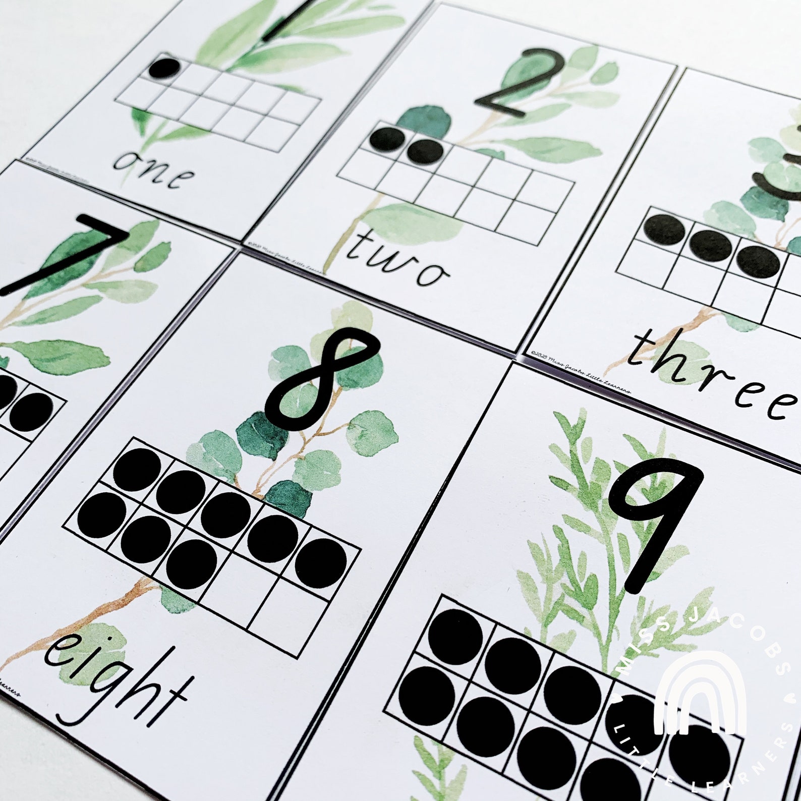 BOTANICAL Number Posters Modern Farmhouse Classroom Decor - Etsy