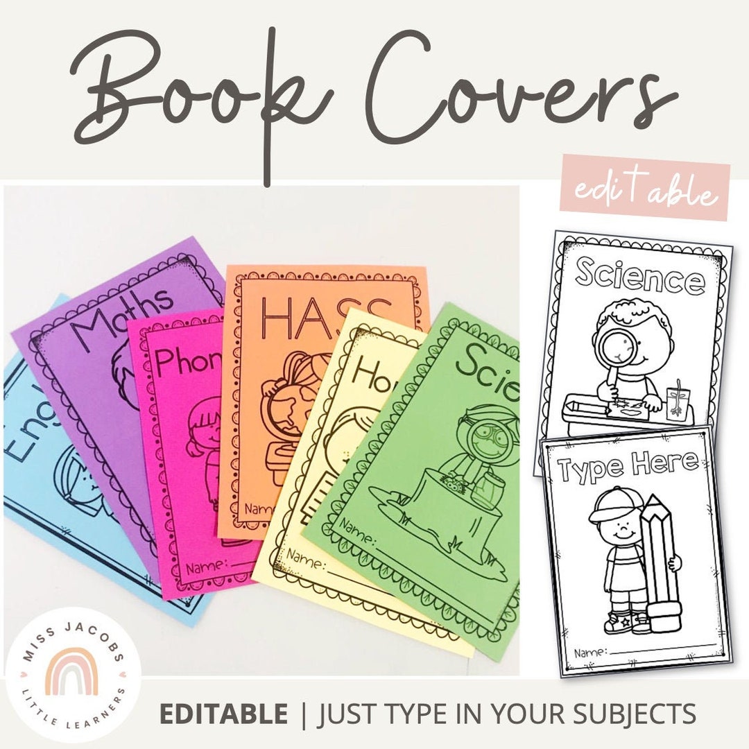 Book Covers | Editable - Etsy