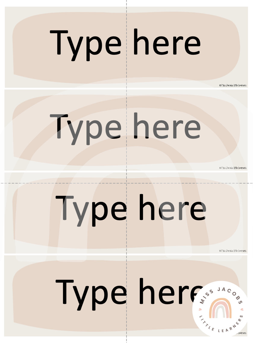 BOHO VIBES Days and Months Flashcards Desert Neutral - Etsy