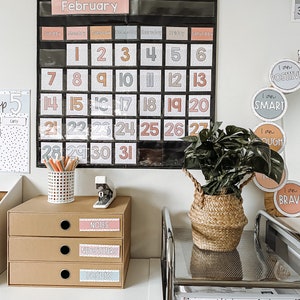 Classroom Calendar and Weather Display | SPOTTY BOHO Classroom Deccor ...