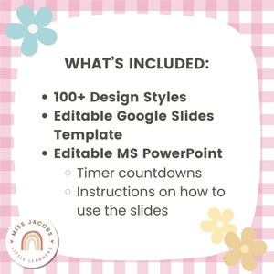 Morning Meeting Slides | Google Slides With Timers | Daisy Gingham ...