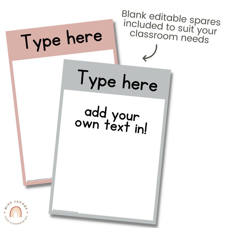 NEUTRAL Math Posters Bundle Boho Color Palette Neutral - Etsy