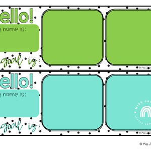 Student Name & Goals Plates | SPOTTY BRIGHTS | Editable - Etsy