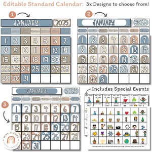Classroom Calendar & Weather Pocket Chart Display | Modern Ocean ...