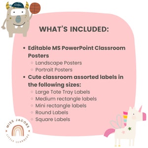 Cute Classroom Labels Bundle Assorted Characters | Editable Student ...