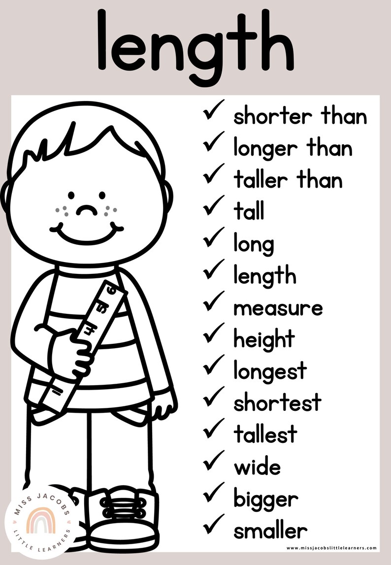 CALM COLORS Measurement Posters | Math Posters | Modern Rainbow ...