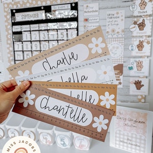 Daisy Gingham Classroom Decor Bundle Editable - Etsy