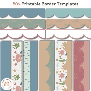 Bulletin Board Borders | Cute Sea Life Classroom Decor | Printable ...