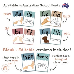 Auslan australian Sign Language Alphabet Posters Cute Sea Life ...