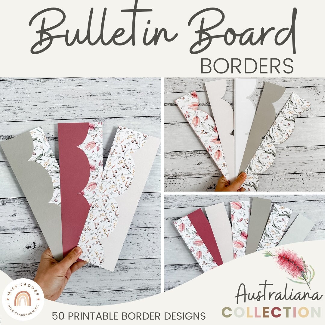 Bulletin Board Borders | Australiana Classroom Decor | Printable ...